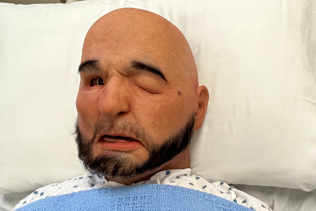 EchoMask® Male Stroke Patient Light/Tan Skin (40-55 Years Old) - Echo Healthcare